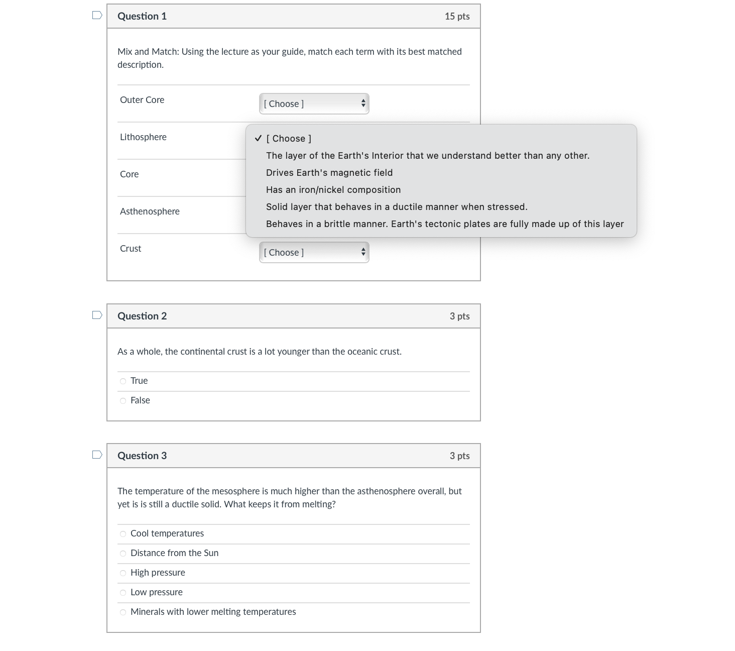 Solved Mix and Match: Using the lecture as your guide, match | Chegg.com