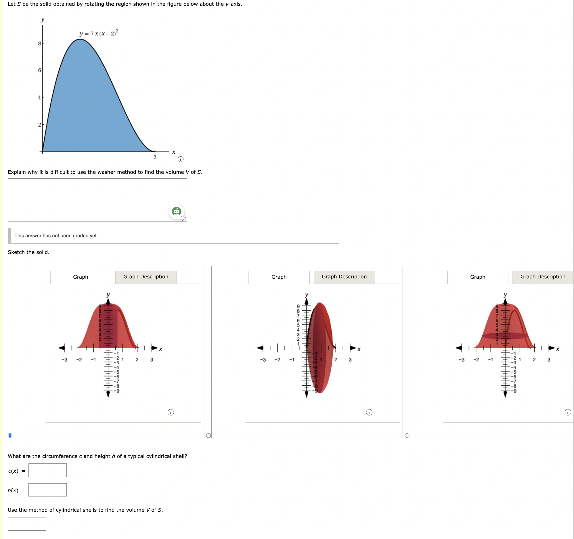 Solved Explain why it is difficult to use the washer method | Chegg.com