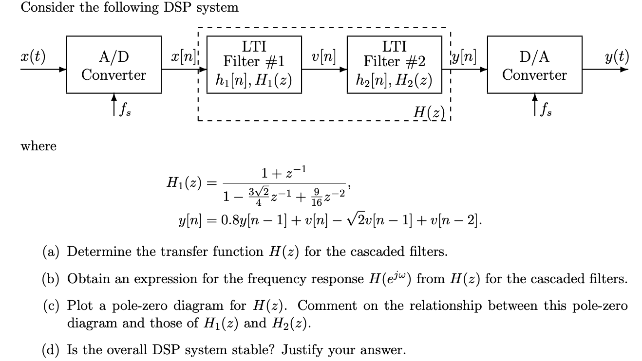 Solved Consider the following DSP system where | Chegg.com