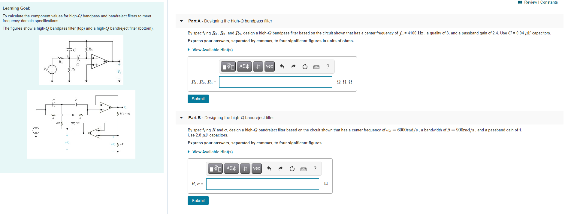 Solved Review Constants Learning Goal: To calculate the | Chegg.com