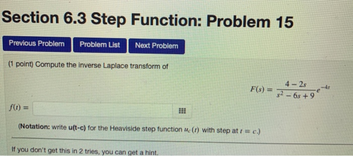 Solved Section 6 3 Step Function Problem 15 Previous