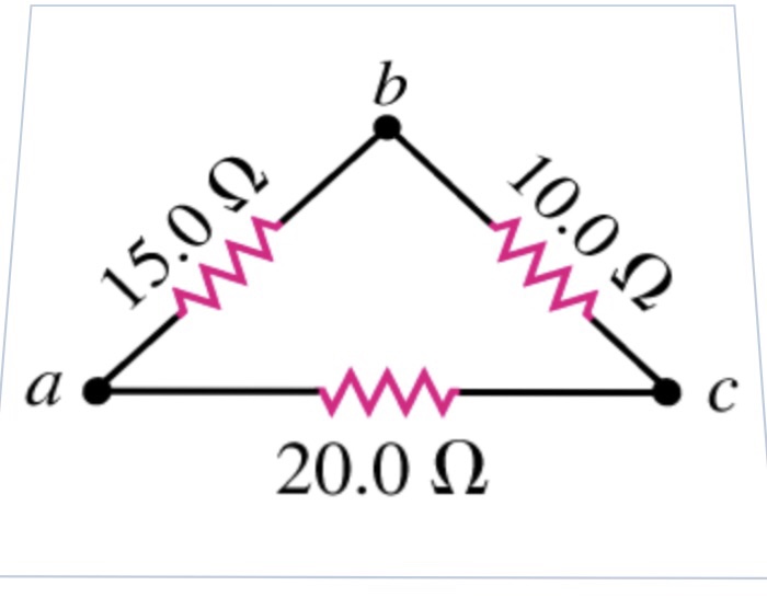 Solved A triangular array of resistors is shown in the | Chegg.com