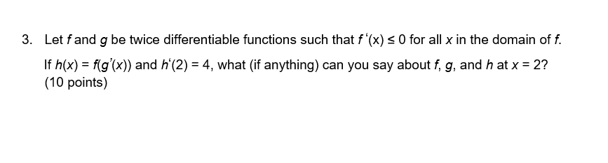 Solved Let f and g be twice differentiable functions such | Chegg.com