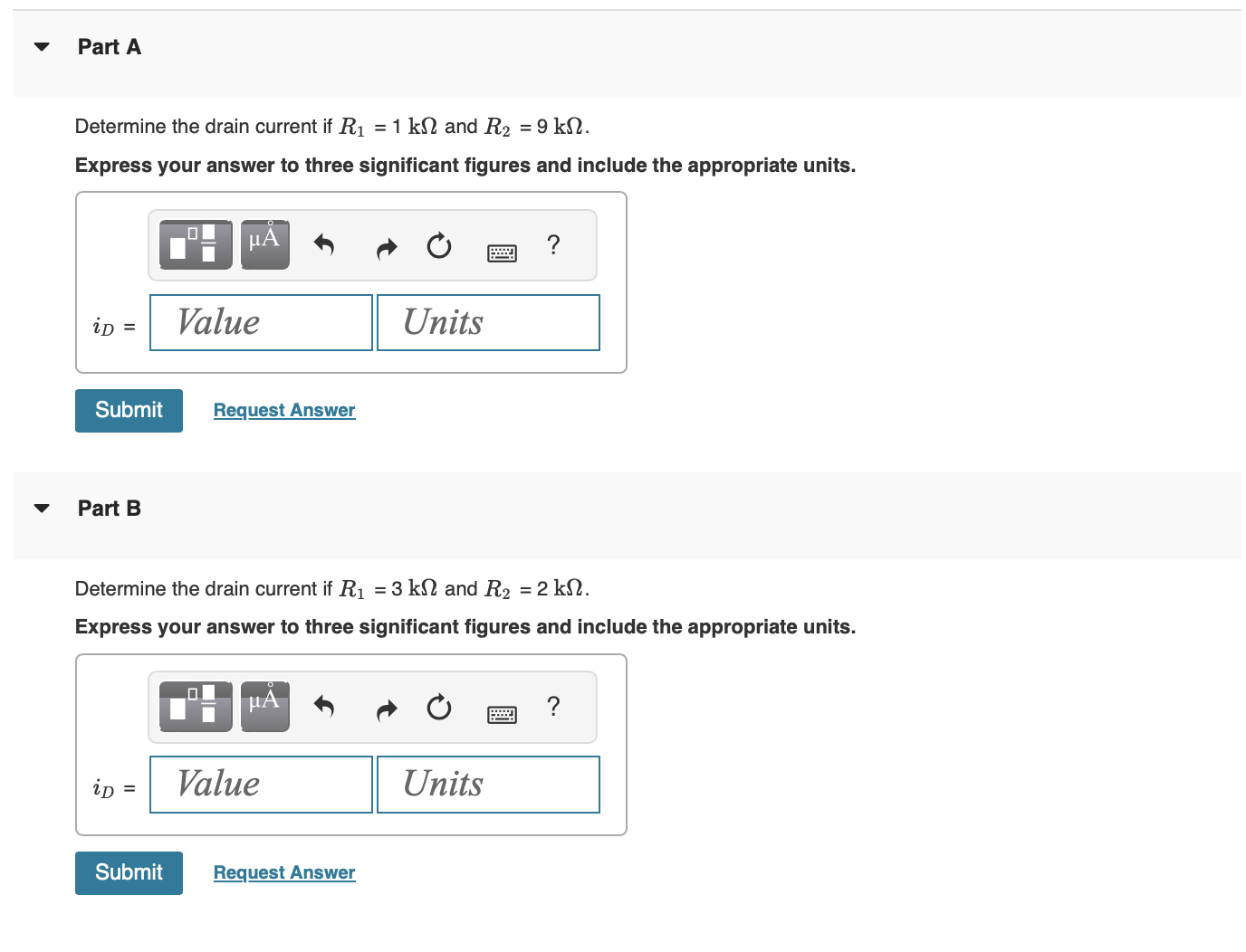 Solved The PMOS transistor shown in the figure has | Chegg.com