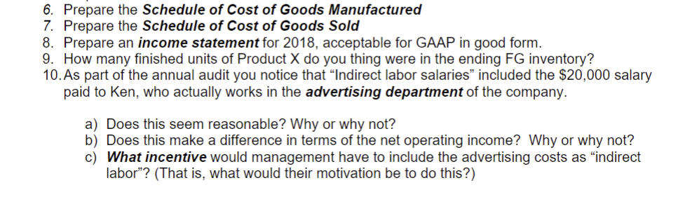 The company manufactures a single product, cleverly | Chegg.com