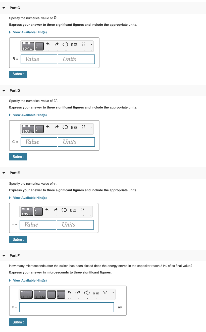 Solved Part C Specify the numerical value of R. Express your | Chegg.com