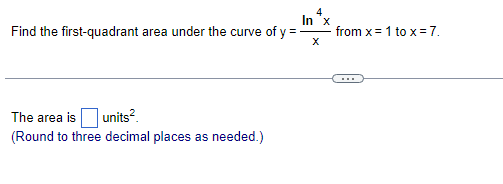 Solved Find the first-quadrant area under the curve of | Chegg.com