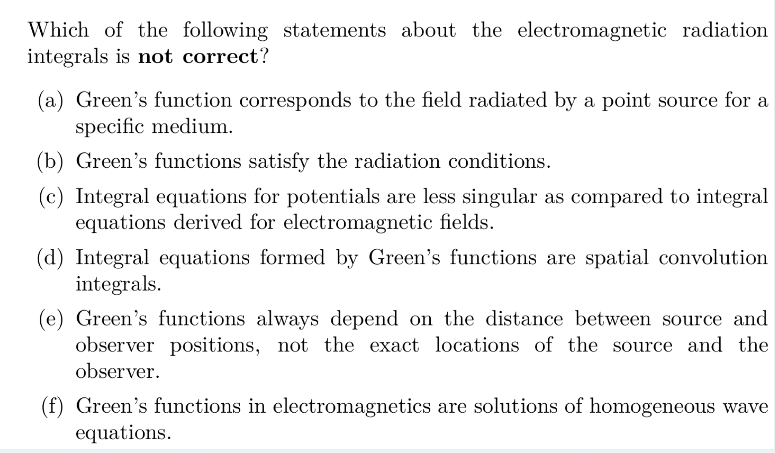 Solved Which of the following statements about the | Chegg.com