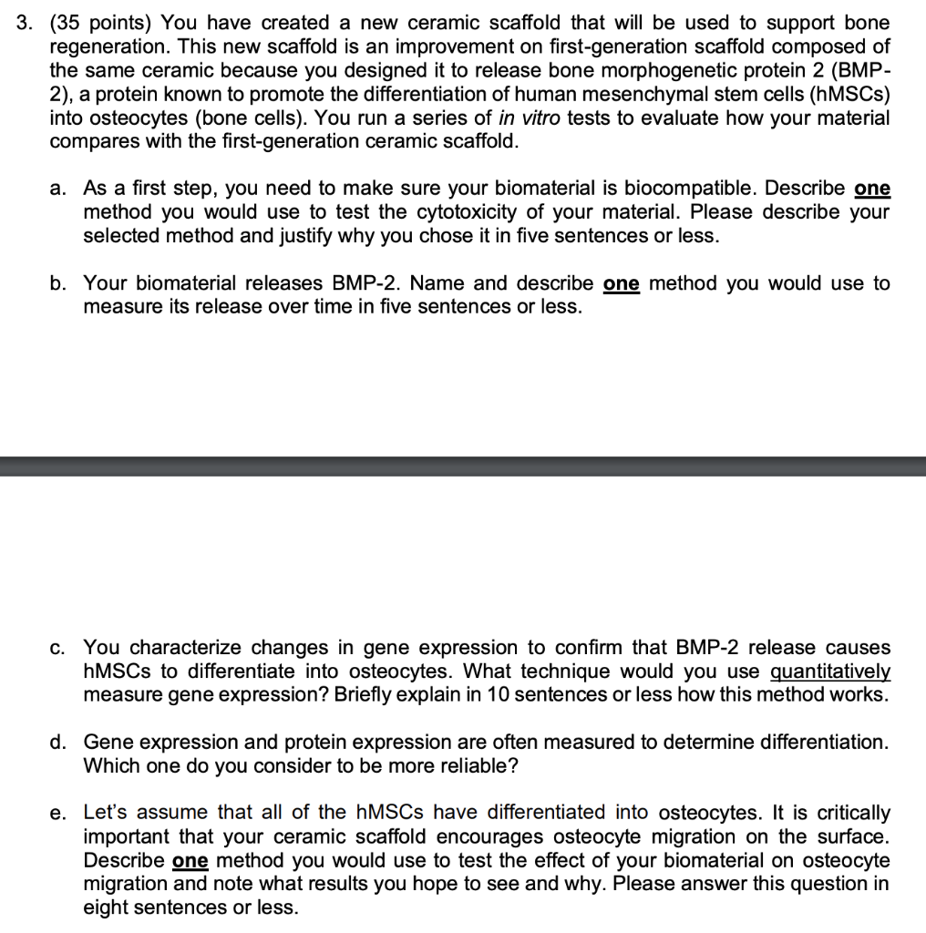 Solved 3. (35 points) You have created a new ceramic | Chegg.com