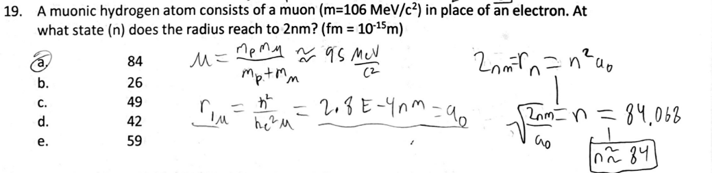 Solved A muonic hydrogen atom consists of ﻿a muon | Chegg.com