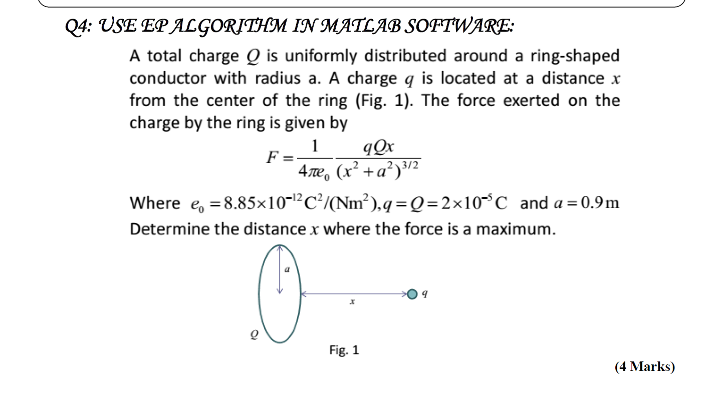 Solved Q4 Use Ep Algorithm In Matlab Software A Total 4577