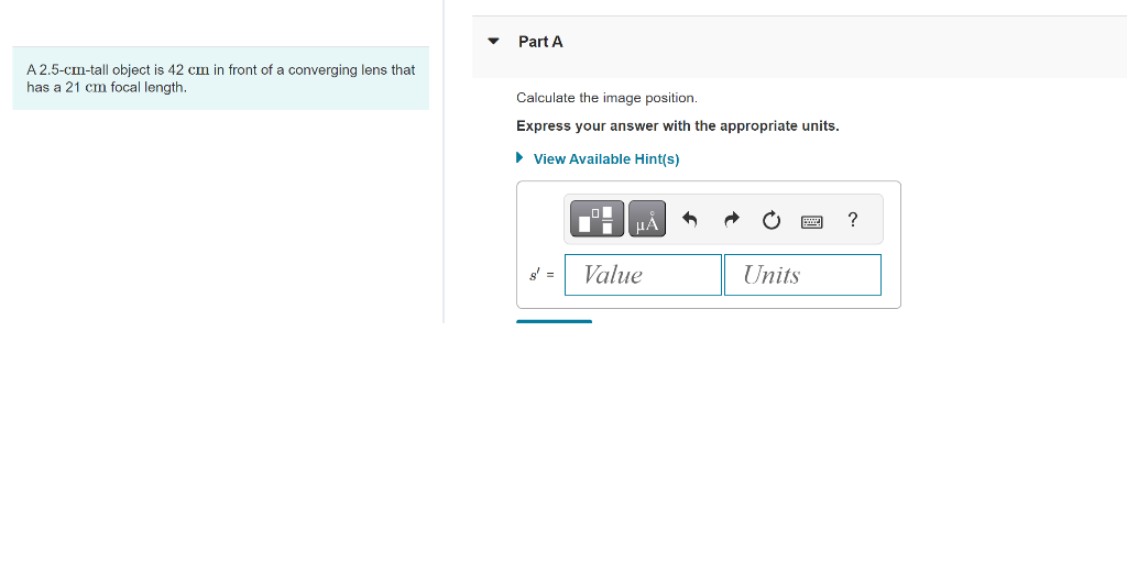 Solved A 2.5-cm-tall object is 42 cm in front of a | Chegg.com