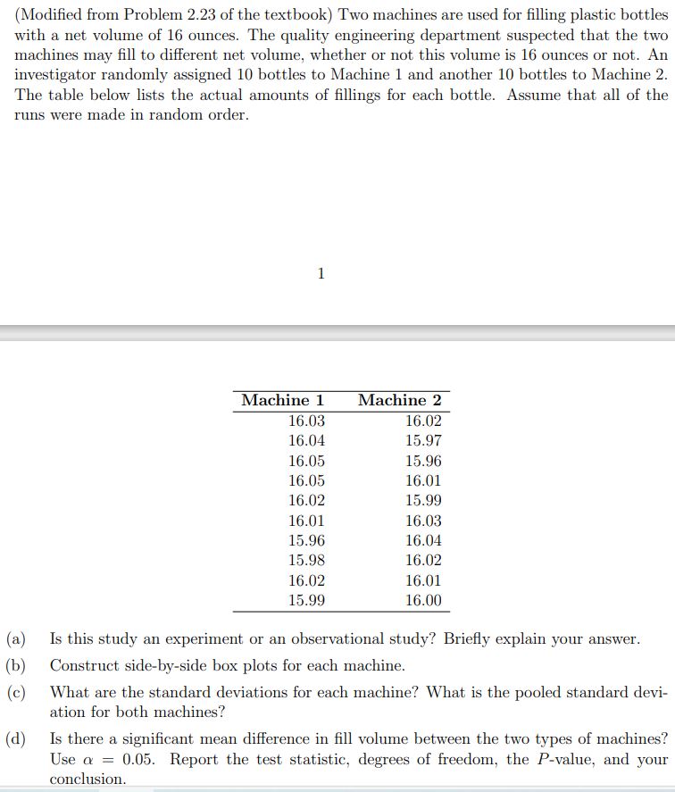 Solved (Modified from Problem 2.23 ﻿of the textbook) ﻿Two | Chegg.com