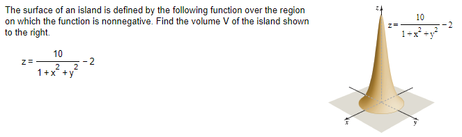 Solved The surface of an island is defined by the following | Chegg.com