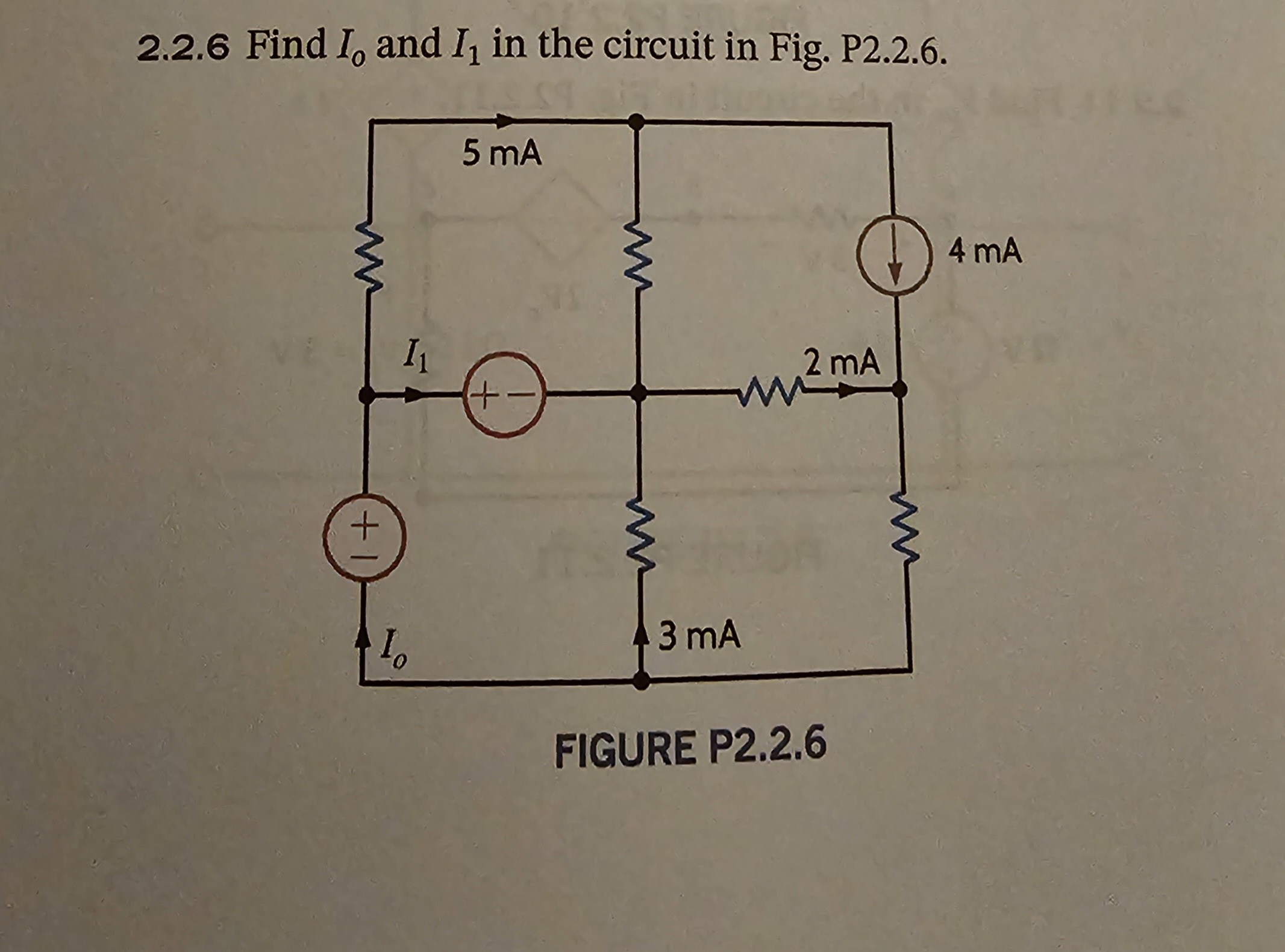 Solved 2.2.6 Find I0 and I1 in the circuit in Fig. P2.2.6. | Chegg.com