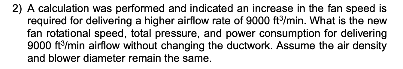 Solved The following figure shows the fan total pressure | Chegg.com