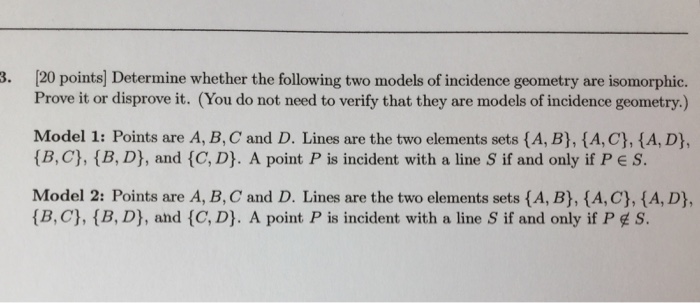 Solved Determine whether the following two models of | Chegg.com