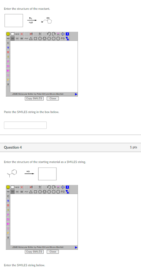 Solved Enter the structure of the product as a SMILES | Chegg.com