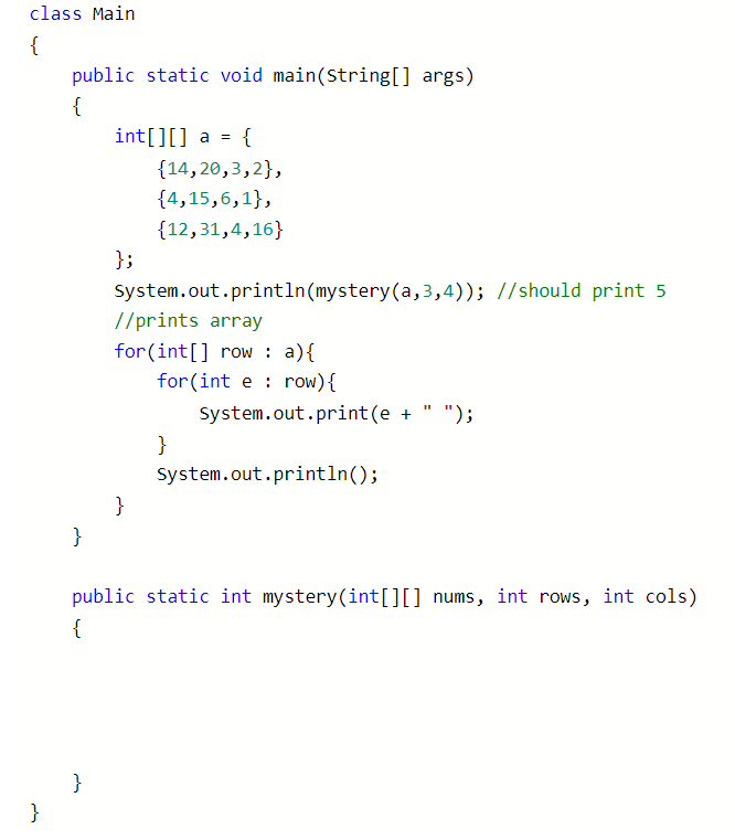 Solved This is a Java Computer Science question. Here is | Chegg.com