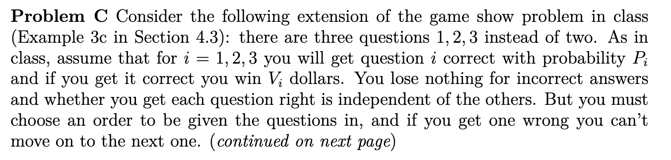 Solved Problem C Consider the following extension of the | Chegg.com