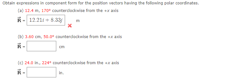 Solved Obtain expressions in component form for the position | Chegg.com