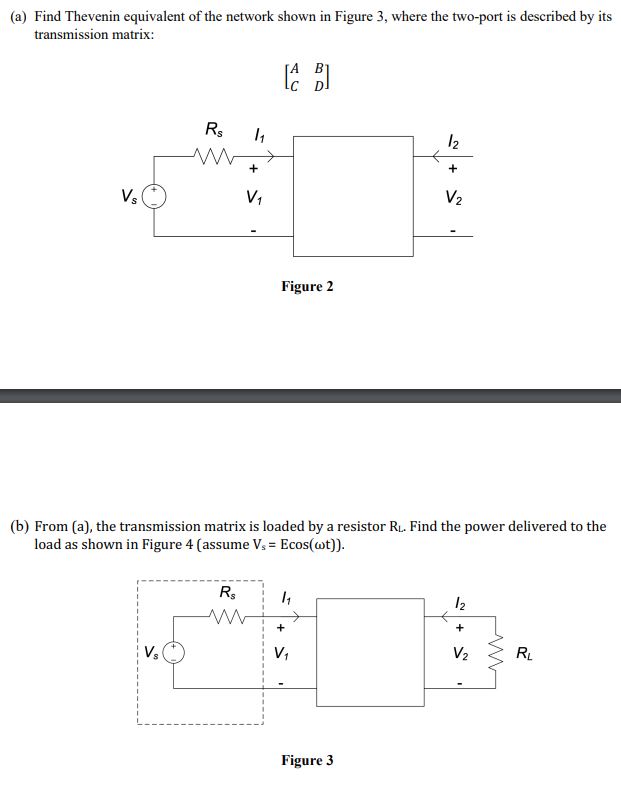 Solved (a) Find Thevenin equivalent of the network shown in | Chegg.com
