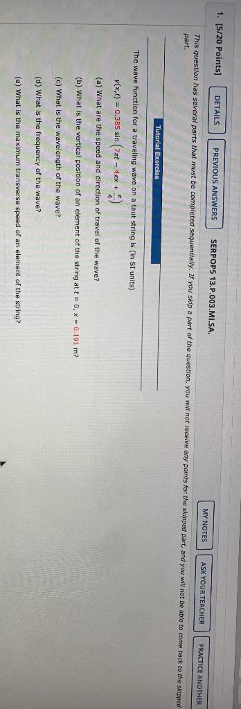 Solved 1. [5/20 Points] DETAILS PREVIOUS ANSWERS SERPOP5 | Chegg.com