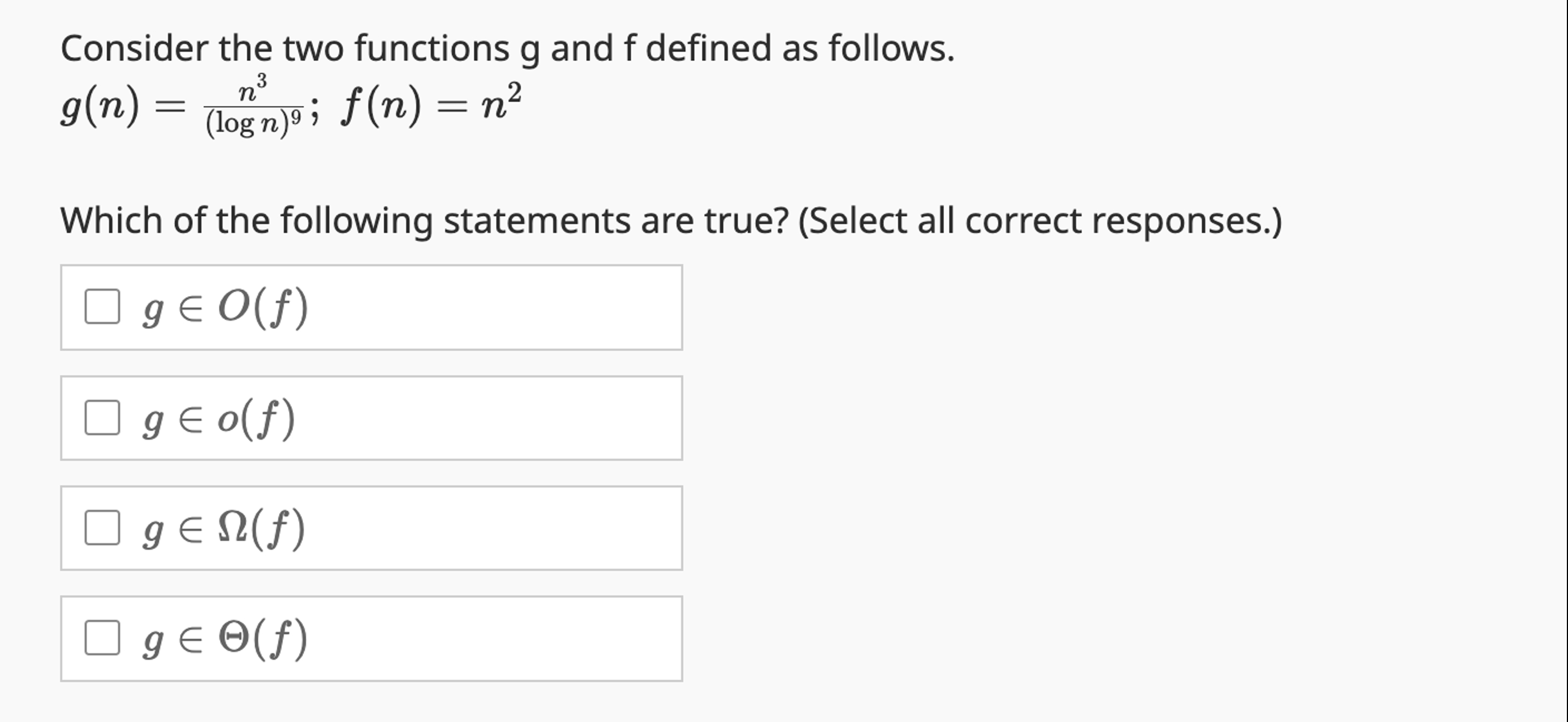 Solved Consider the two functions g and f defined as | Chegg.com
