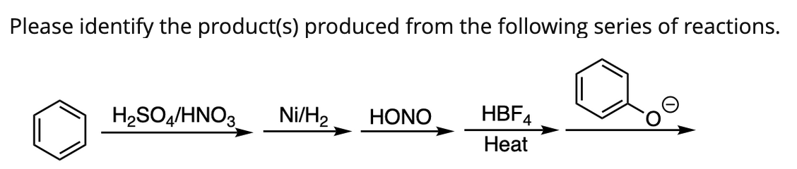 Solved Please identify the product(s) produced from the | Chegg.com