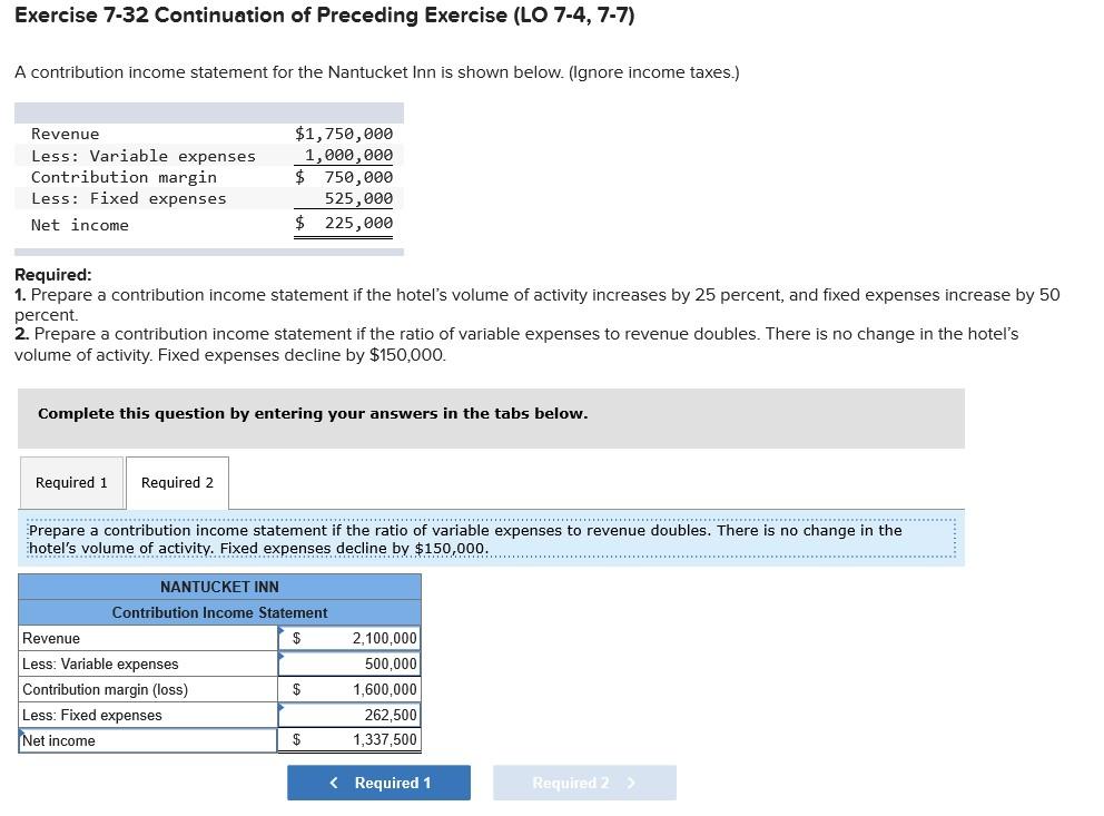 Solved Exercise 7-32 Continuation of Preceding Exercise (LO | Chegg.com