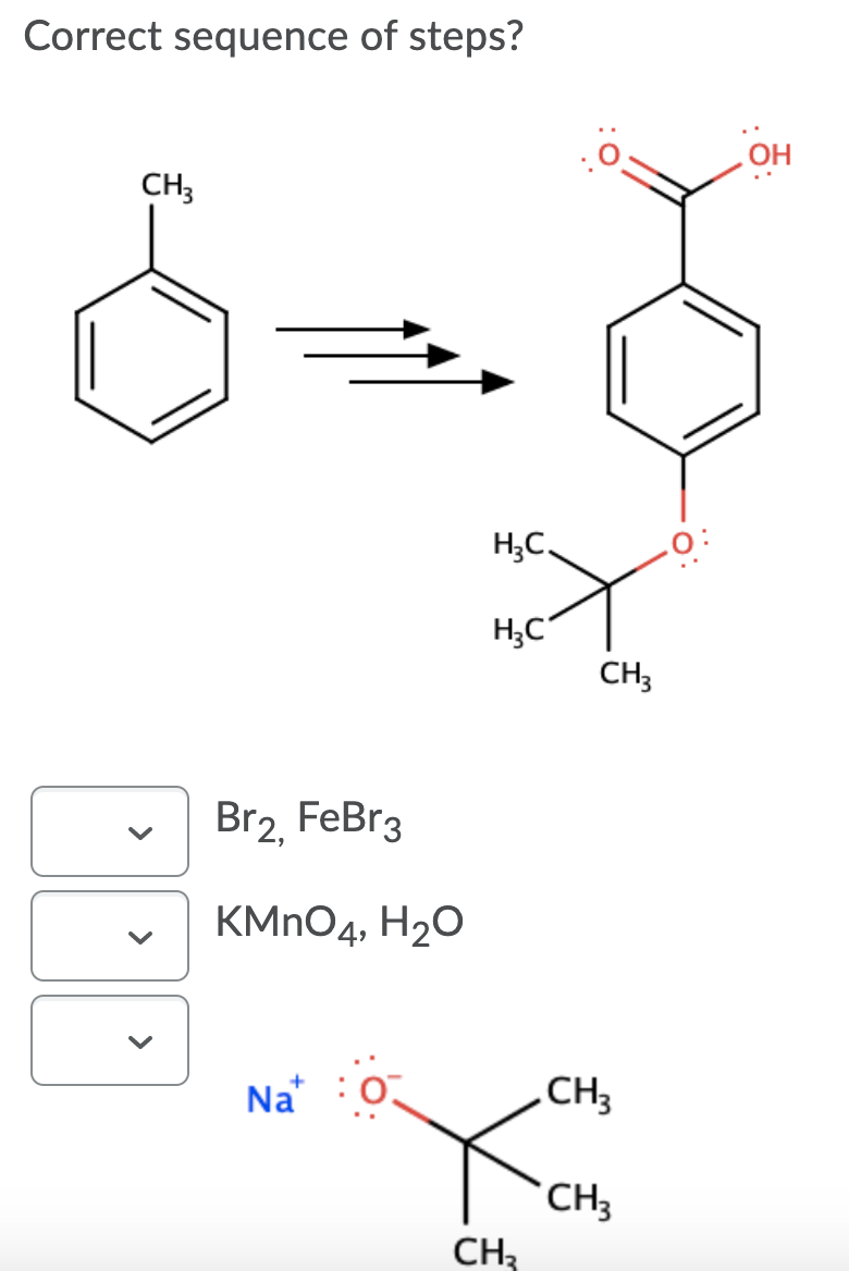 Solved Correct sequence of steps? OH CH3 HzC. Н,С" CH3 Br2, | Chegg.com