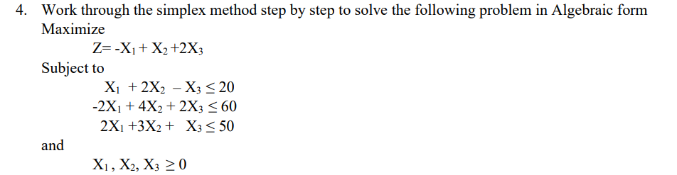 Solved Work through the simplex method step by ﻿step to | Chegg.com