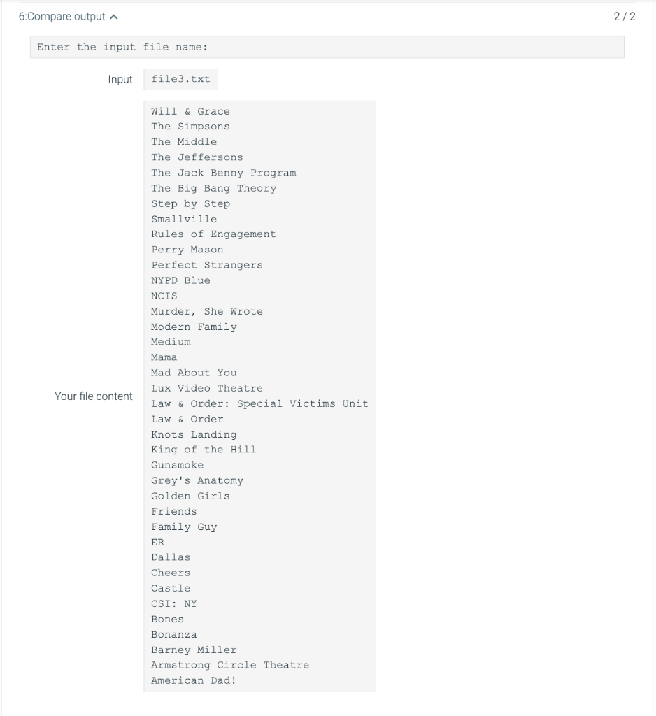 Solved Write a program that first reads in the name of an | Chegg.com