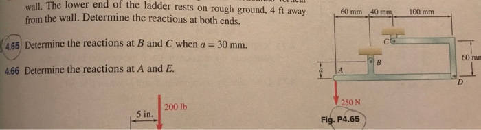 Solved wall. The lower end of the ladder rests on rough | Chegg.com
