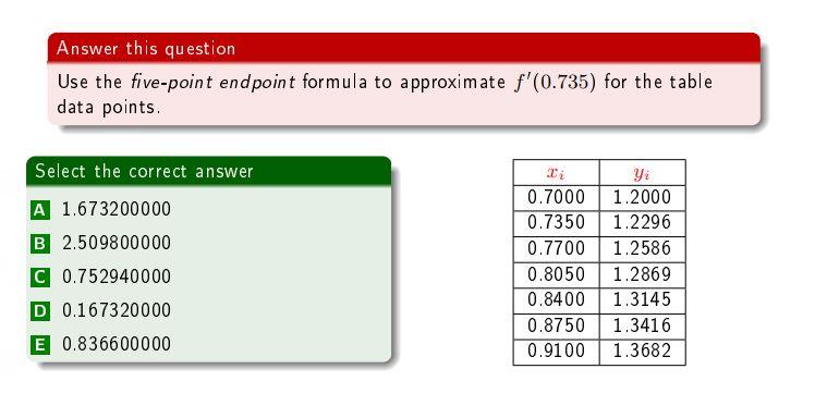 Solved Answer this question Use the five-point end point | Chegg.com