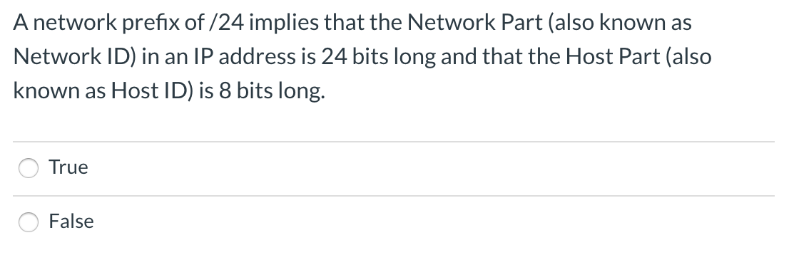 Solved bits represent the A network prefix of /20 implies | Chegg.com