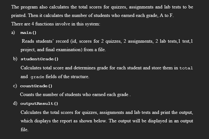 Solved A. Write a program to keeps records and performs | Chegg.com