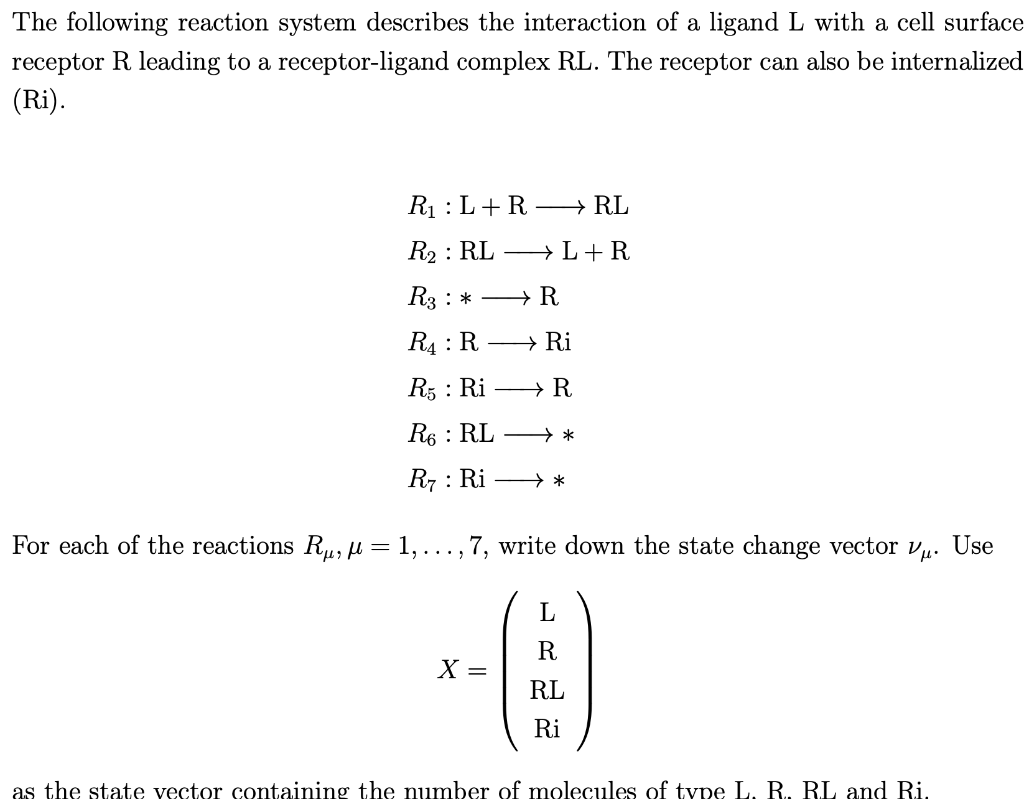 State the change vectors, no actual data used. please | Chegg.com
