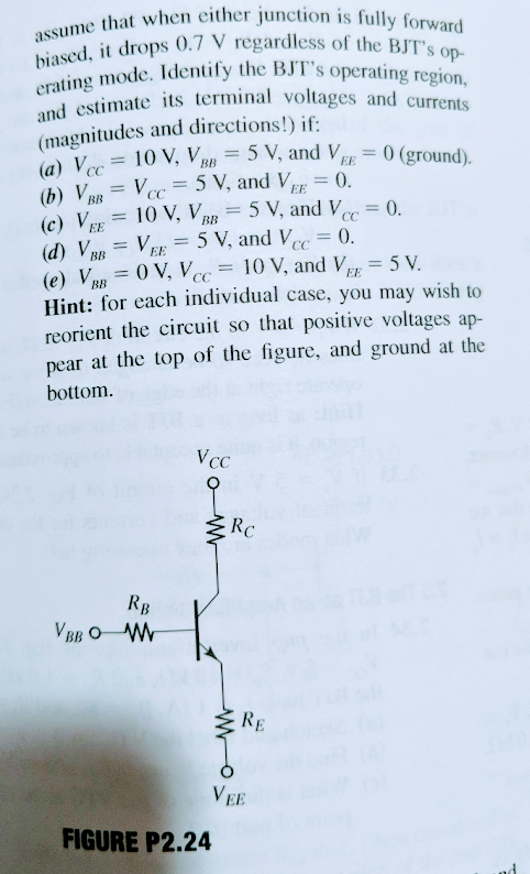 Solved 2.24 In the circuit of Fig. P2.24 let R, = Rc = Rp = | Chegg.com