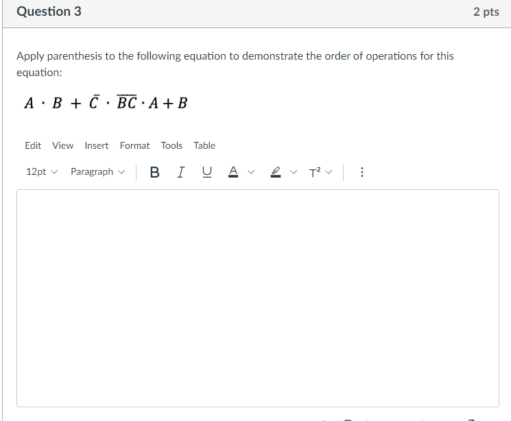 Solved Apply parenthesis to the following equation to | Chegg.com