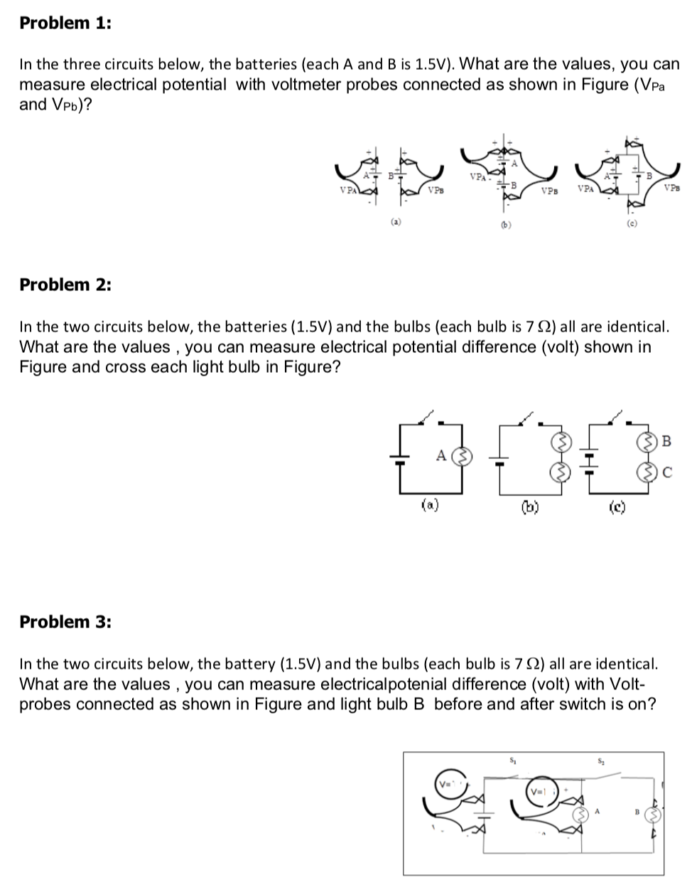 Solved In the three circuits below, the batteries (each A | Chegg.com