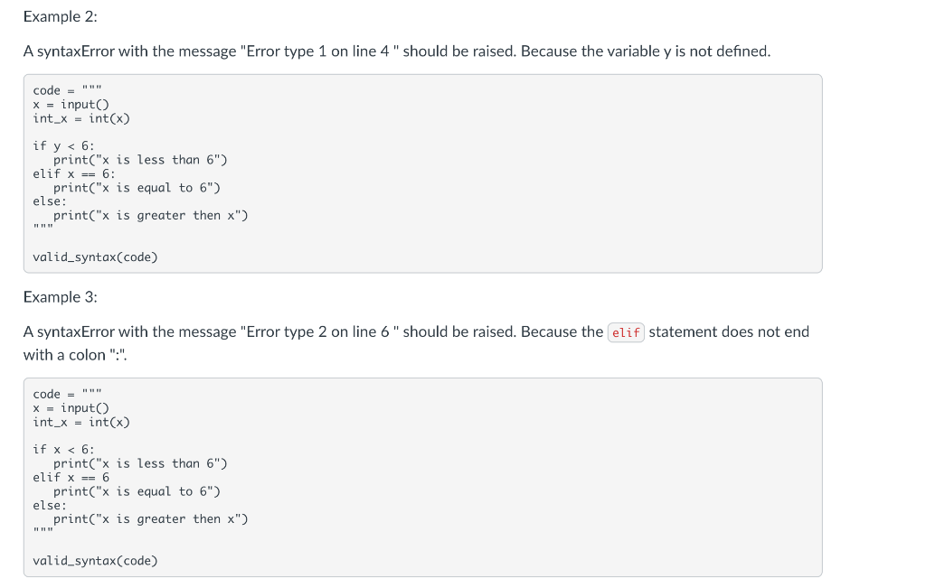 def valid_syntax(code:str): This function will be | Chegg.com