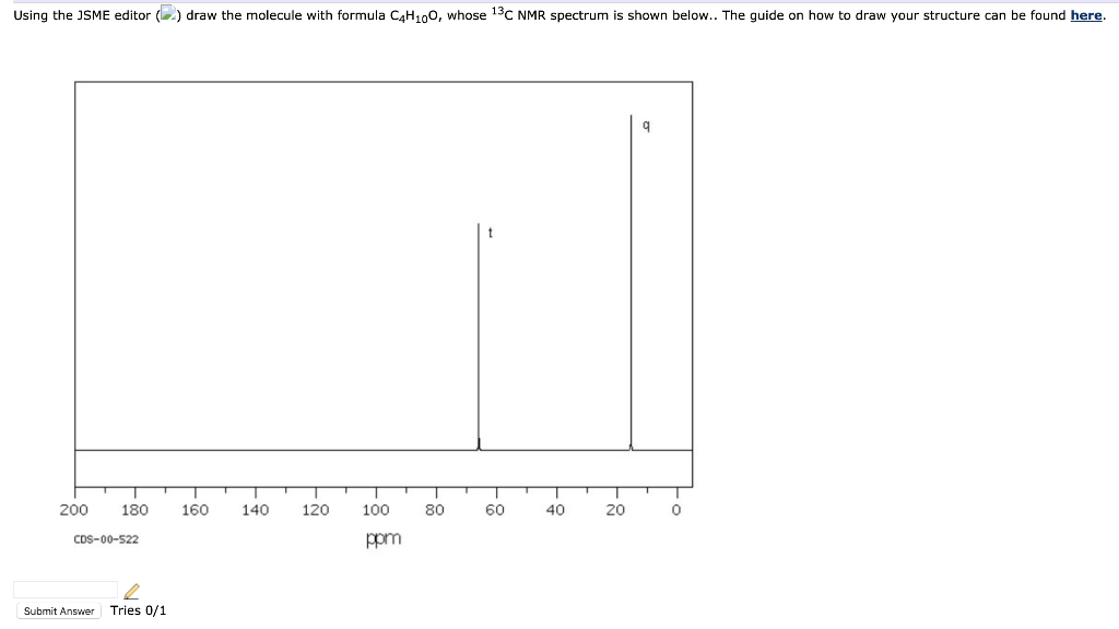 Solved draw the molecule with formula C4H10O, whose 13C NMR | Chegg.com