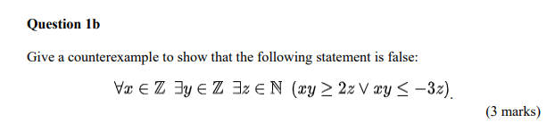 Solved Give a counterexample to show that the following | Chegg.com