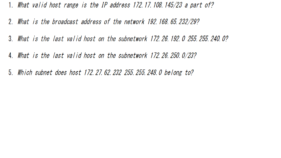 Solved 1. What valid host range is the IP address 172. 17. | Chegg.com