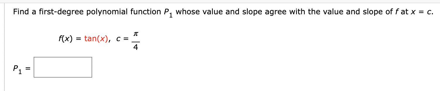 Solved Find a first-degree polynomial function P₁ whose | Chegg.com