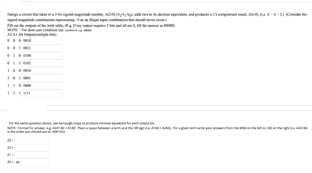 Solved Design a circuit that takes in a 3-bit | Chegg.com