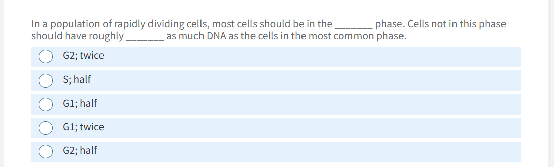 Solved In a population of rapidly dividing cells, most cells | Chegg.com