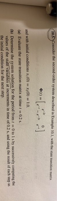 sider the second-order system described in Example | Chegg.com