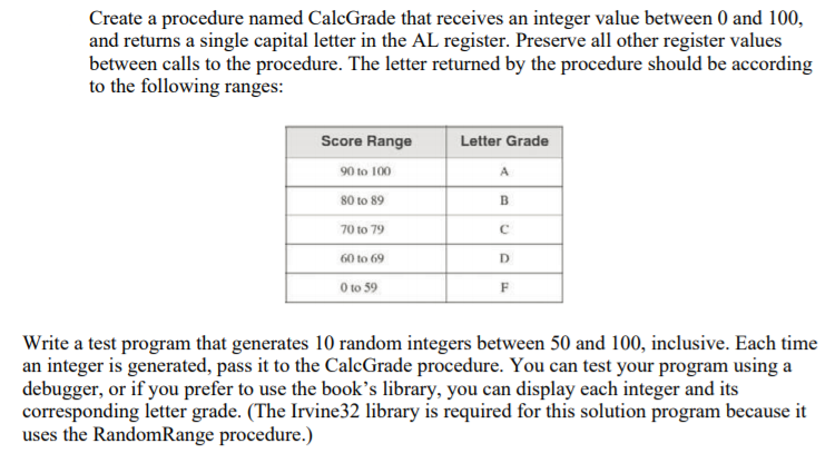 Solved Write this code using x86 assembly language using the | Chegg.com